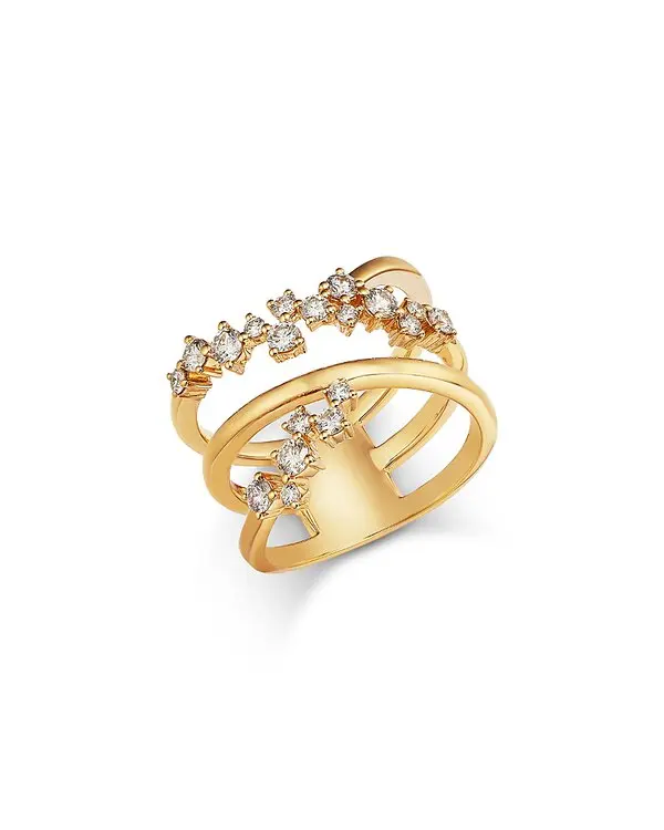 Bloomingdale'S Diamond Scatter Crossover Ring - Gold