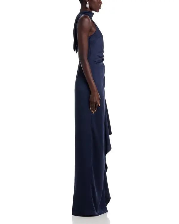 Rickie Freeman For Teri Jon Charmeuse Roll Collar Gown
