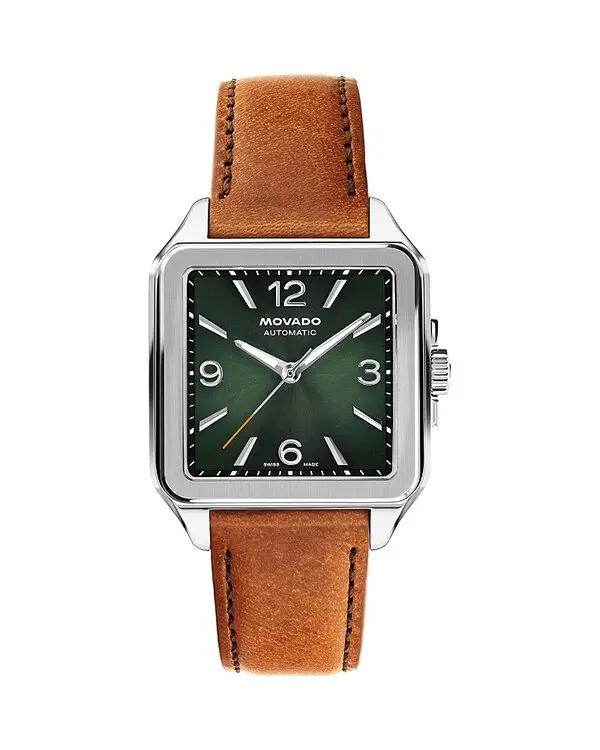 Movado Heritage Series 1917 35mm Watch - Green/brown