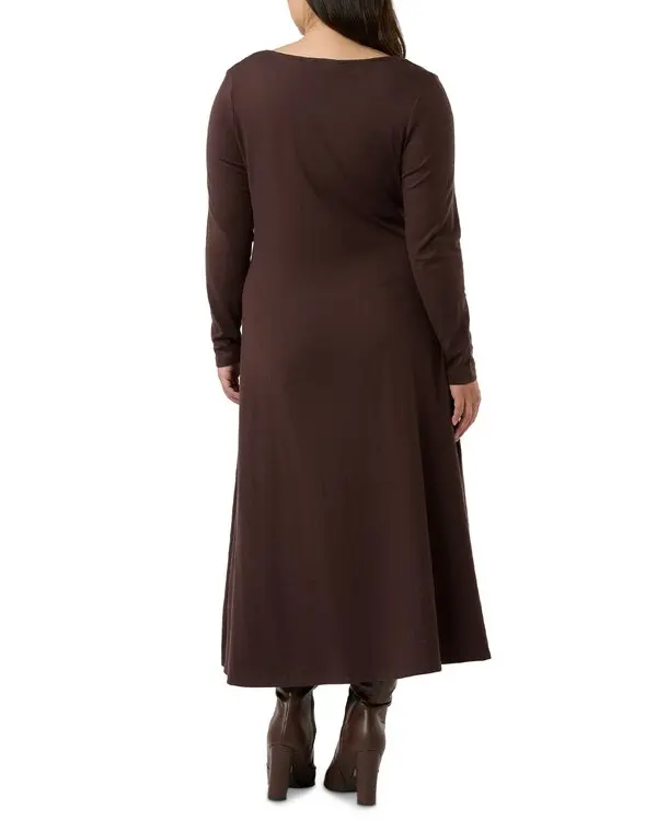 ESTELLE Equinox Long Sleeve Dress - Cocoa