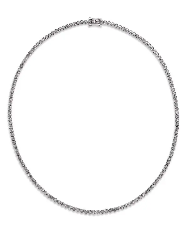 Bloomingdale'S Diamond Tennis Necklace 3.0 Tcw In 14k - White Gold