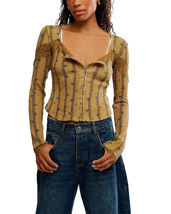 Free People Let's Party Cardigan Top - Beehive