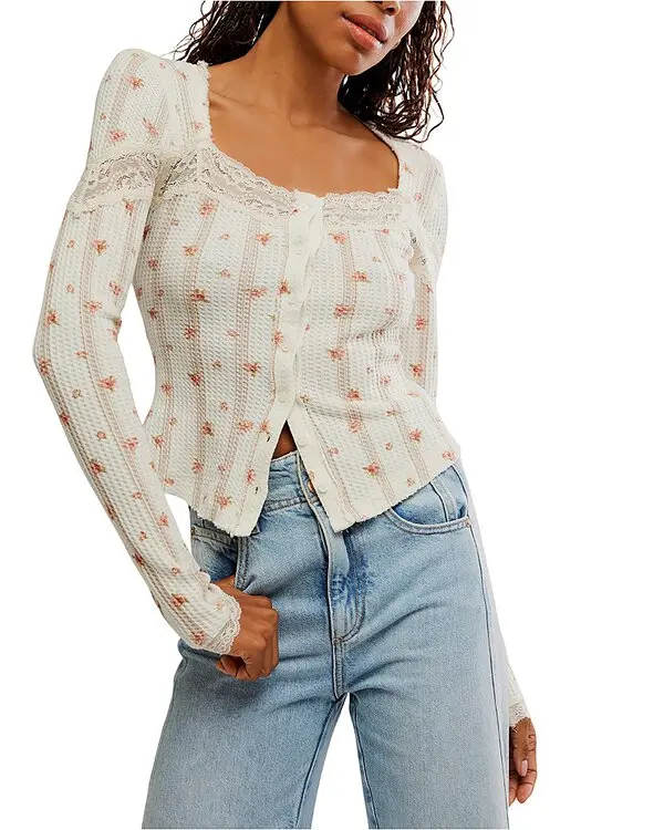 Free People Let's Party Cardigan Top