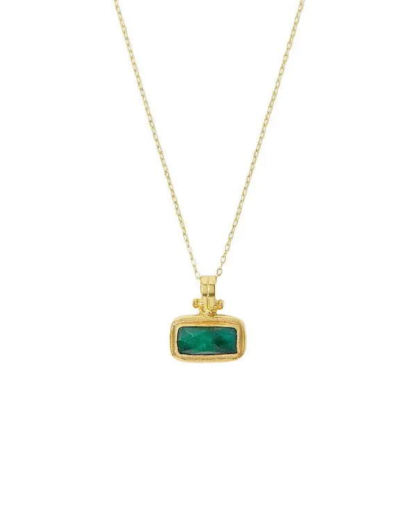 OTTOMAN HANDS Noa Emerald Pendant Necklace - Gold
