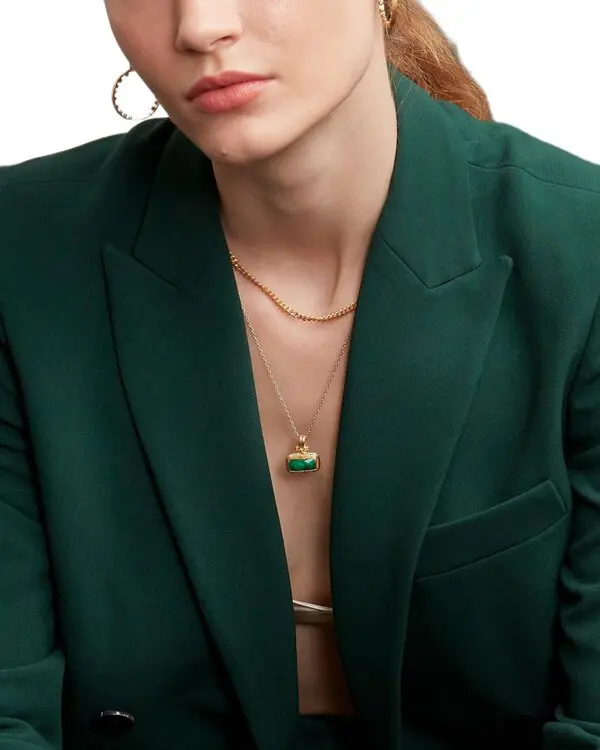 OTTOMAN HANDS Noa Emerald Pendant Necklace