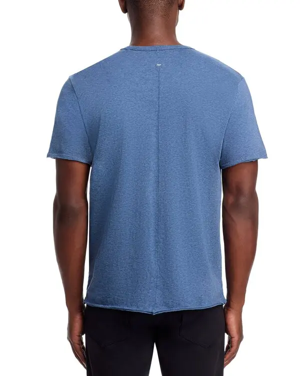 Rag & Bone Miles Melange Pocket Tee - Heather Navy