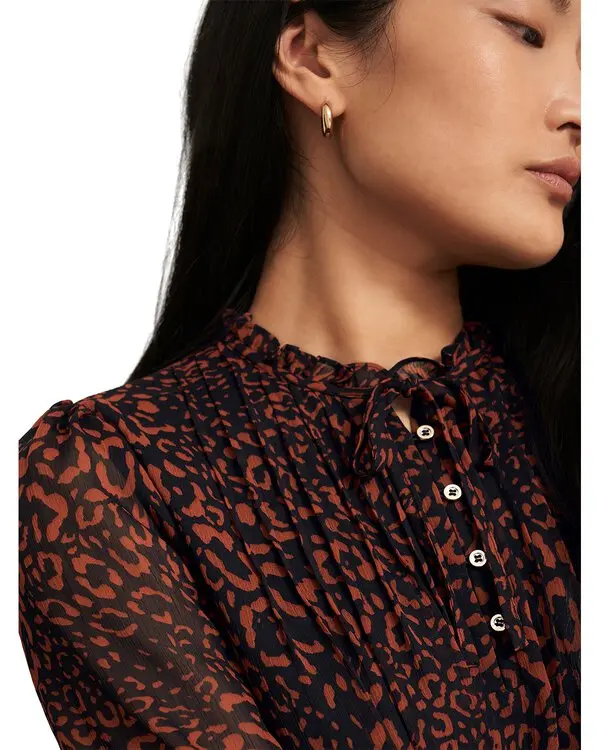 HOBBS LONDON Carolina Ruffled Neck Blouse