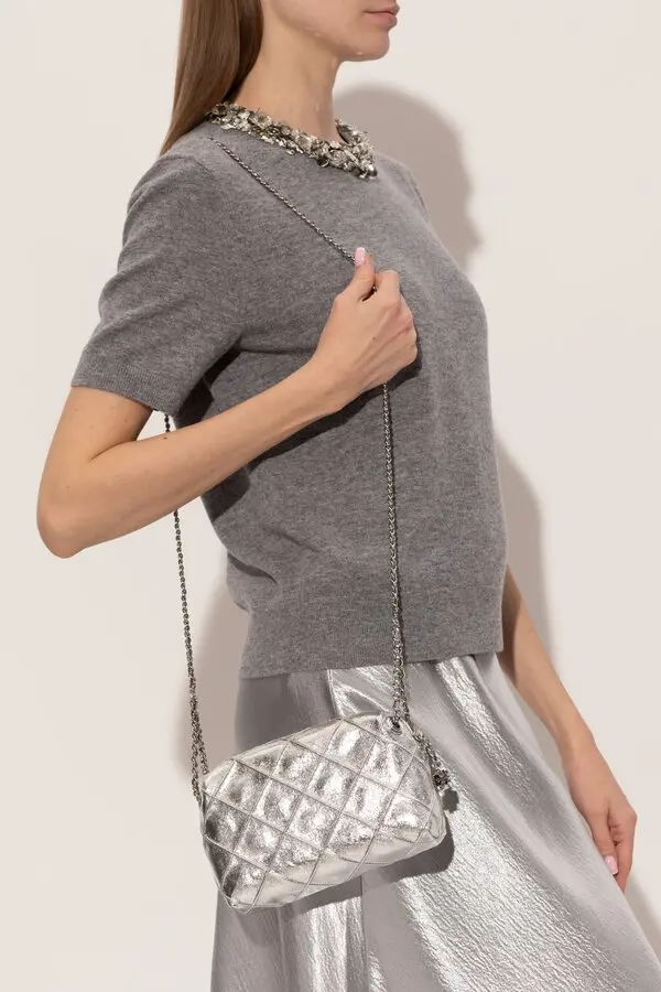Tory Burch Fleming Shoulder Bag - Silver