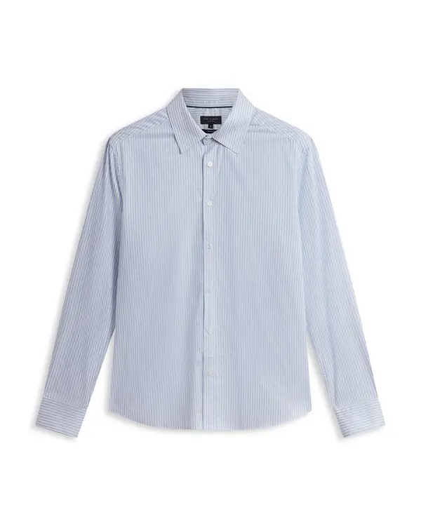 Ted Baker London Sohoe Long Sleeve Regular Fit Striped Shirt - Light Blue