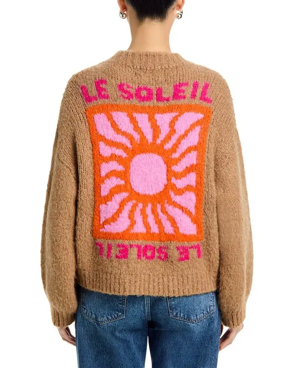 Vintage Havana Jacquard Crewneck Sweater