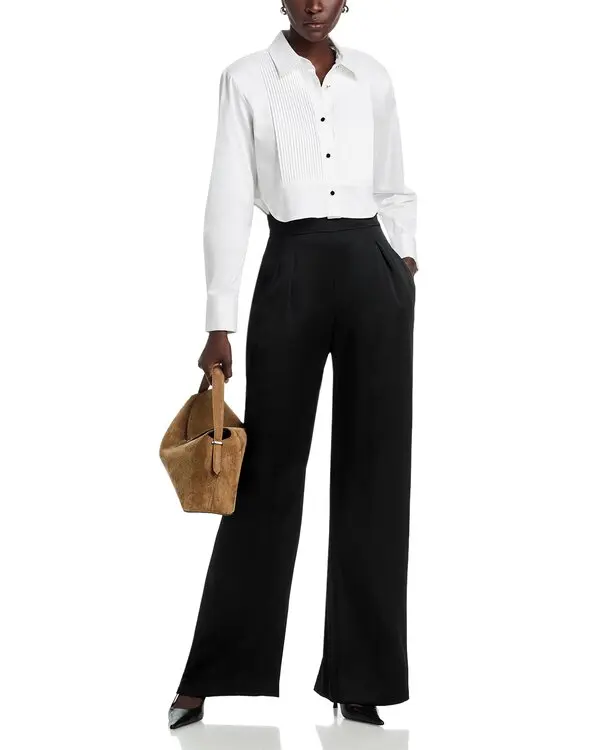 TOCCIN Nic Cropped Tuxedo Shirt