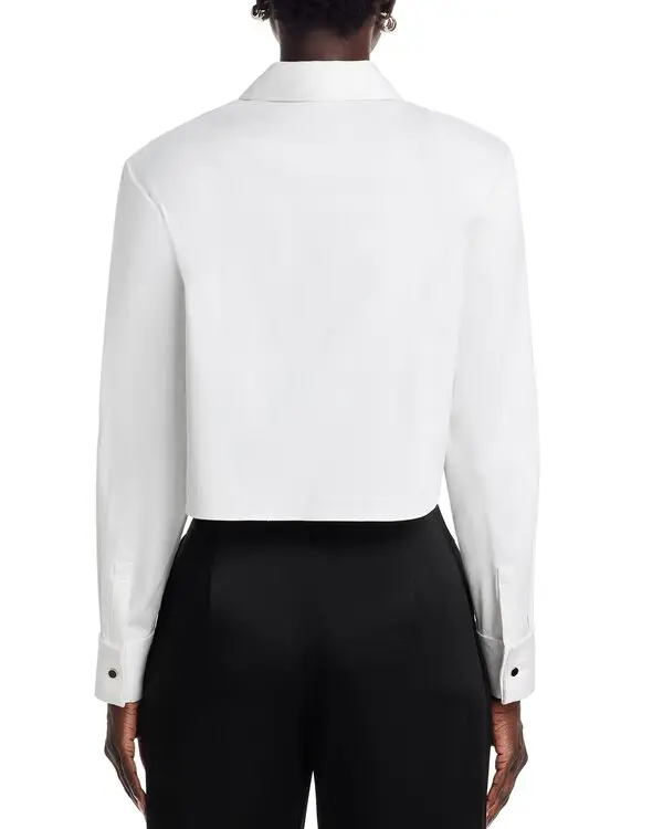 TOCCIN Nic Cropped Tuxedo Shirt