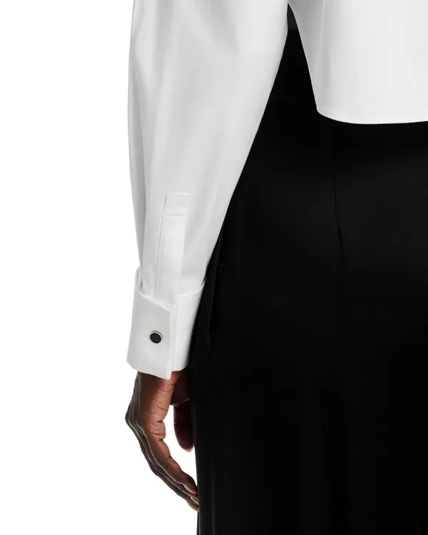 TOCCIN Nic Cropped Tuxedo Shirt