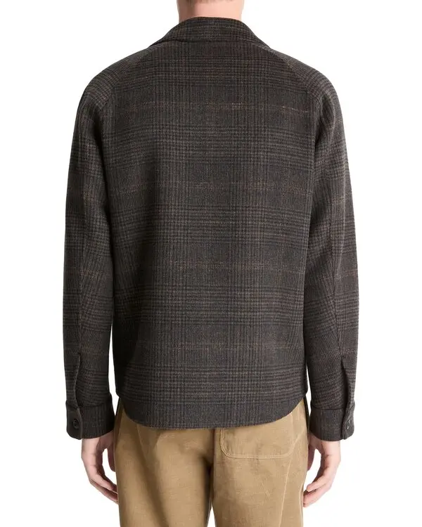 Vince Textured Plaid Shirt Jacket