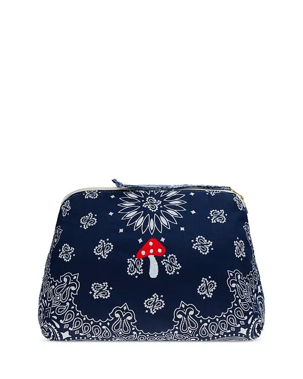 CALL IT BY YOUR NAME Large Bandana Vanity Bag - Navy