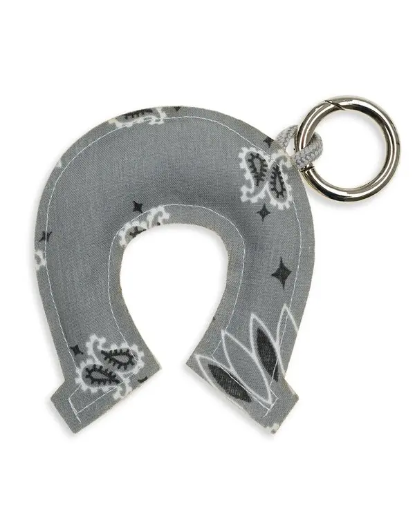 CALL IT BY YOUR NAME Fer A Cheval Horseshoe Bag Charm - Light Grey