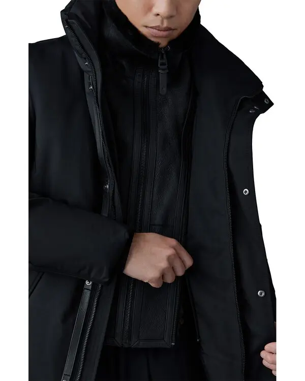 Mackage Sullivan 2-in-1 Down Coat With Removable Bib - Black