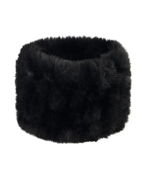 LYLA GRANT Faux Fur Headband - Black
