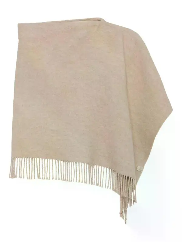 Brunello Cucinelli Fringed Poncho - Neutrals
