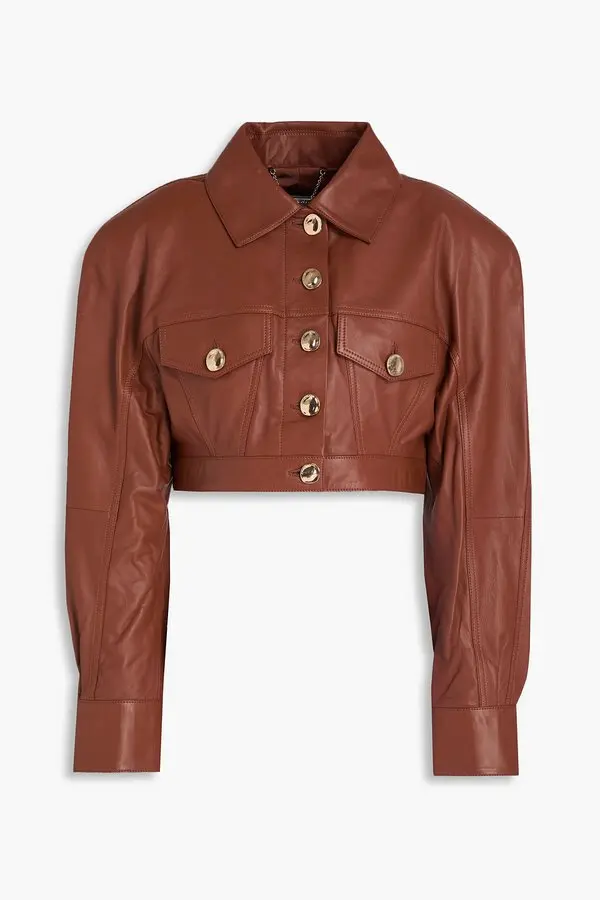 Zimmermann Cropped Leather Jacket