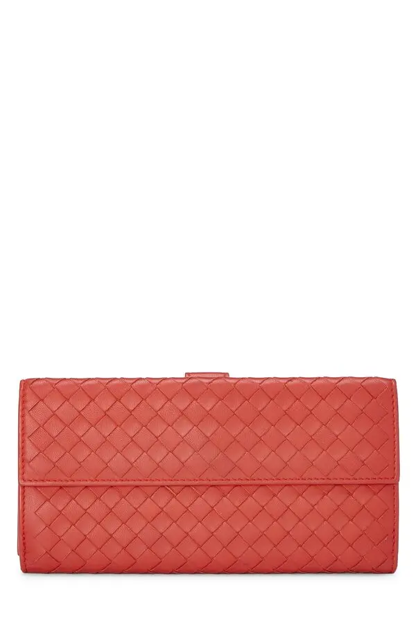 Bottega Veneta Intrecciato Wallet - Orange