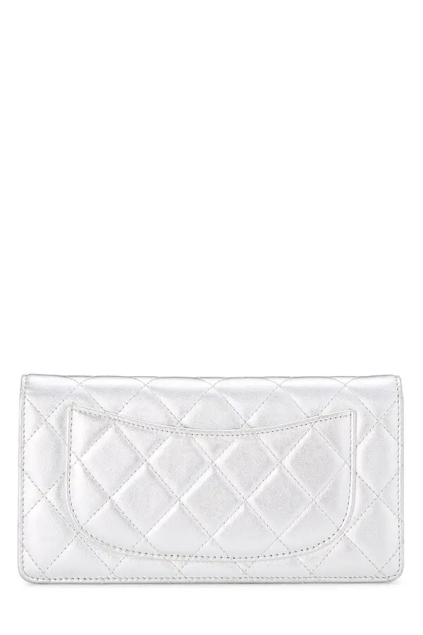 Chanel Metallic Quilted Lambskin Long Wallet