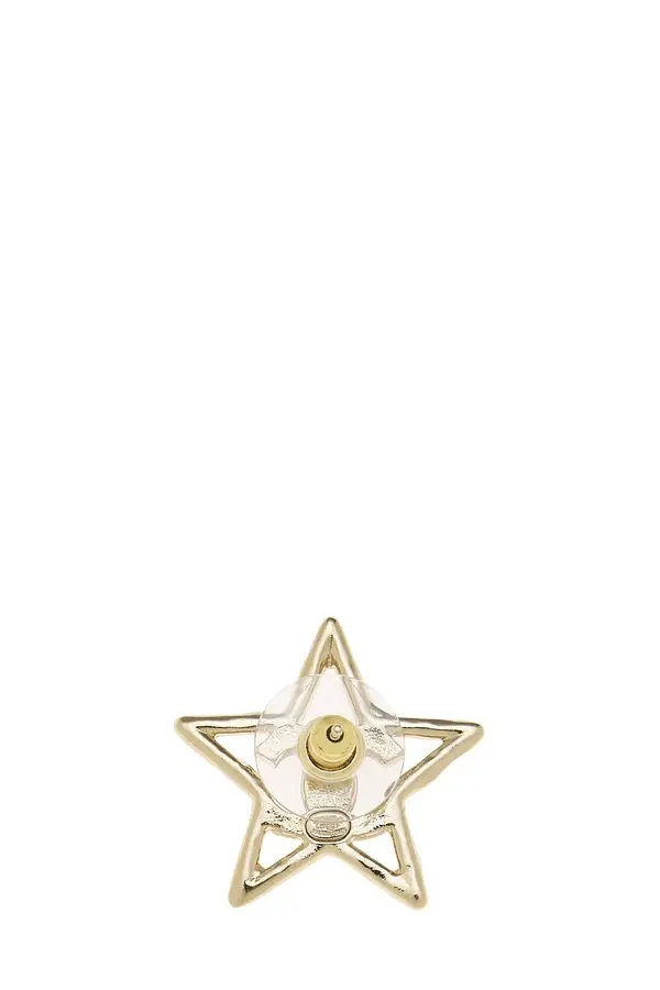 Chanel Tone Star 'cc' Stud Earrings