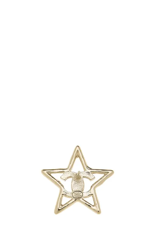 Chanel Tone Star 'cc' Stud Earrings
