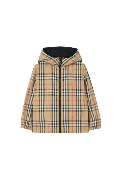 Burberry Reversible Check Hooded Jacket
