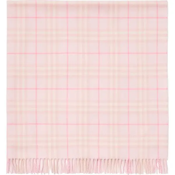 Burberry Check Wool Baby Blanket - Ice Pink