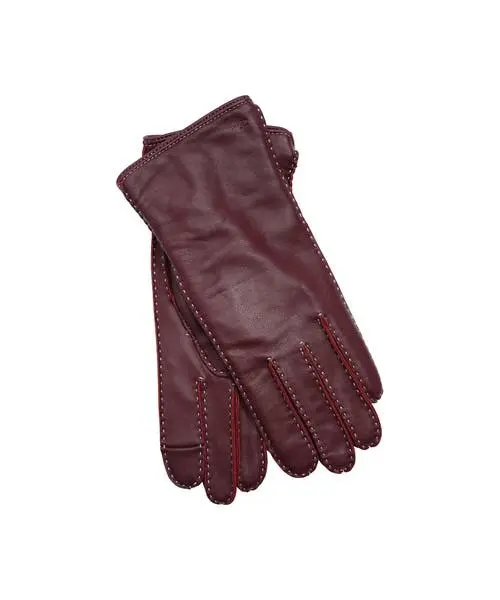 Echo Stretch Suede Fold-up Faux Fur Cuff Gloves - Chestnut