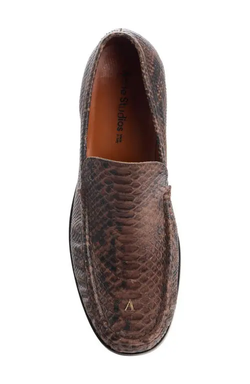 Acne Studios Python-embossed Leather Loafer