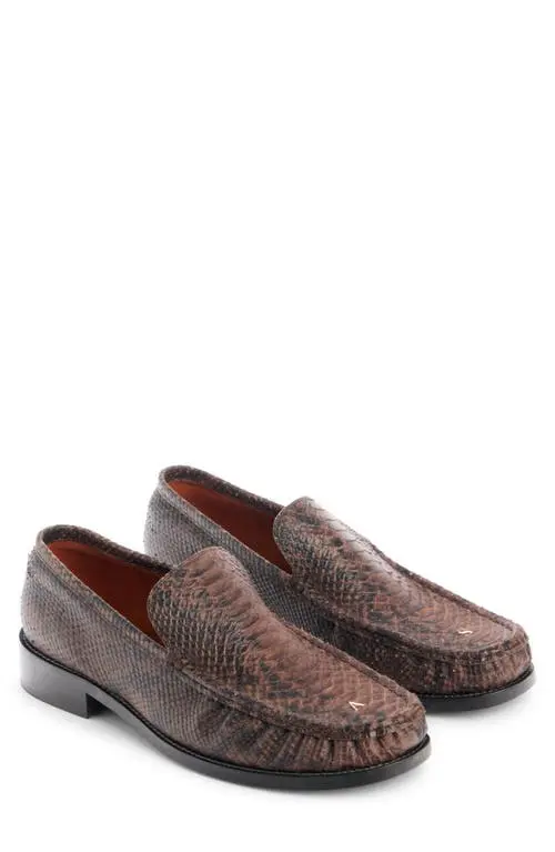 Acne Studios Python-embossed Leather Loafer