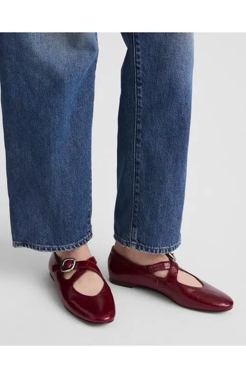 Madewell Remy Crisscross Mary Jane Flat - Cabernet