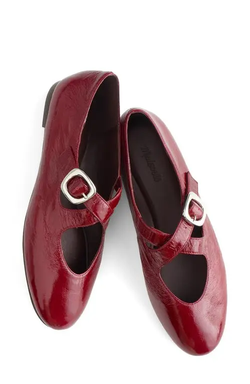Madewell Remy Crisscross Mary Jane Flat - Cabernet