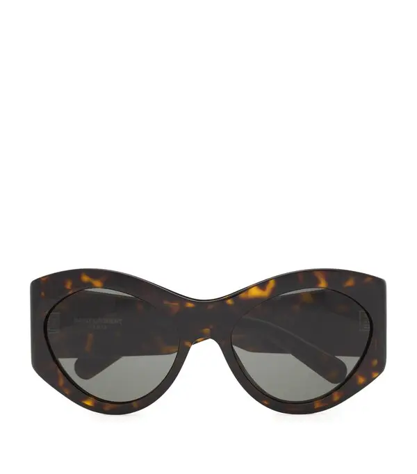 Saint Laurent Acetate Butterfly Sunglasses - Brown