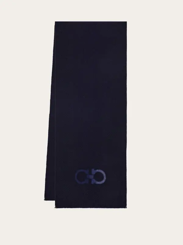 FERRAGAMO Jacquard Scarf - Blue