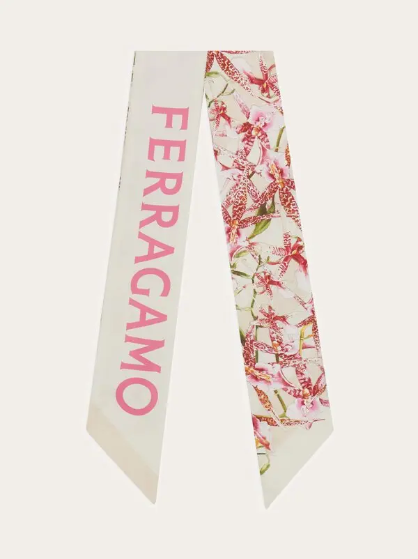 FERRAGAMO Gaia Print Silk Bandeau - Pink