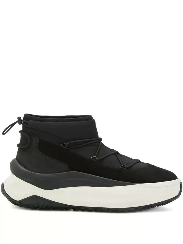 Moon Boot Lace-up Hi-top Platform Sneakers - Black