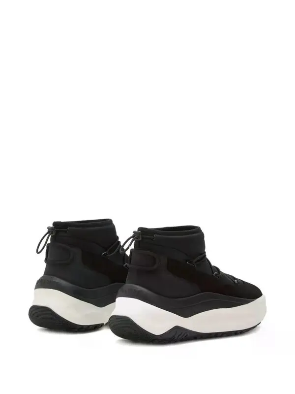 Moon Boot Lace-up Hi-top Platform Sneakers - Black