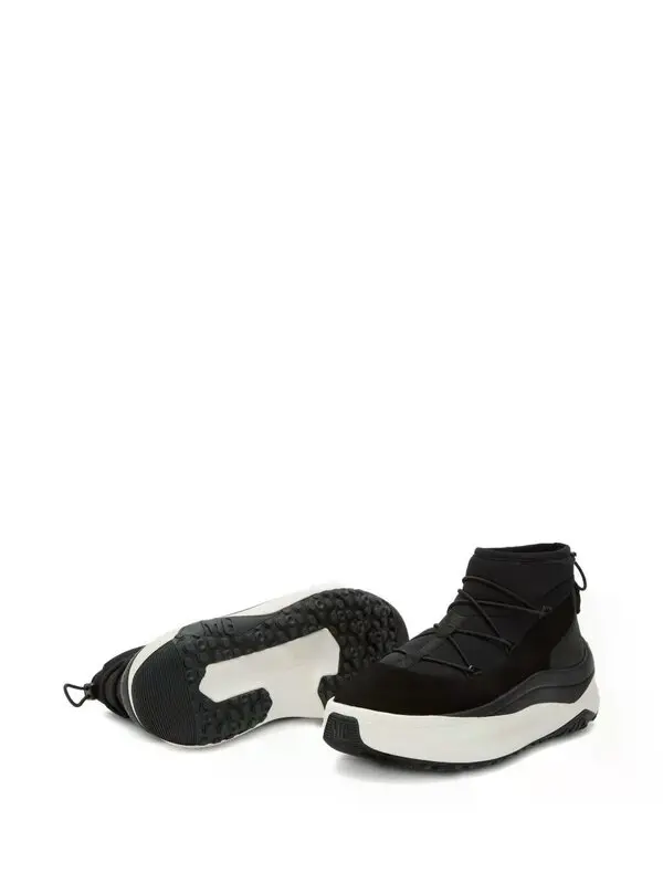Moon Boot Lace-up Hi-top Platform Sneakers - Black