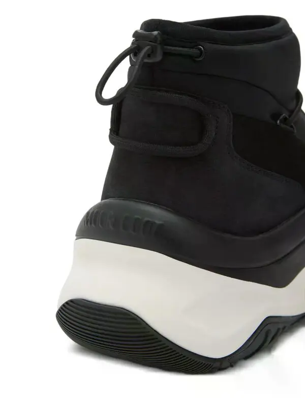Moon Boot Lace-up Hi-top Platform Sneakers - Black