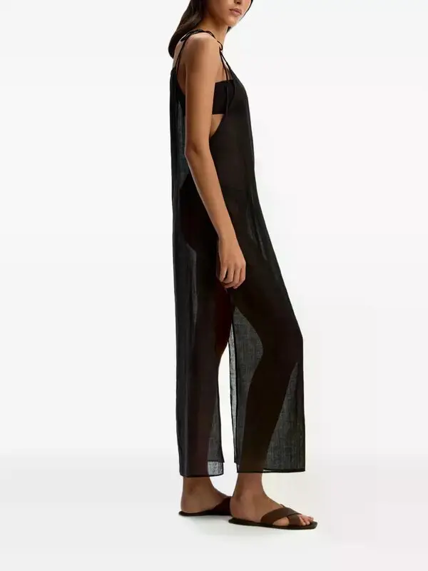 12 STOREEZ Square-neck Maxi Dress - Black
