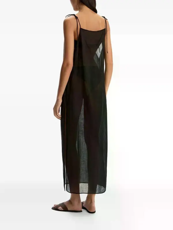 12 STOREEZ Square-neck Maxi Dress - Black