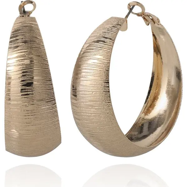Bcbgmaxazria Textured Hoop Earrings - Gold
