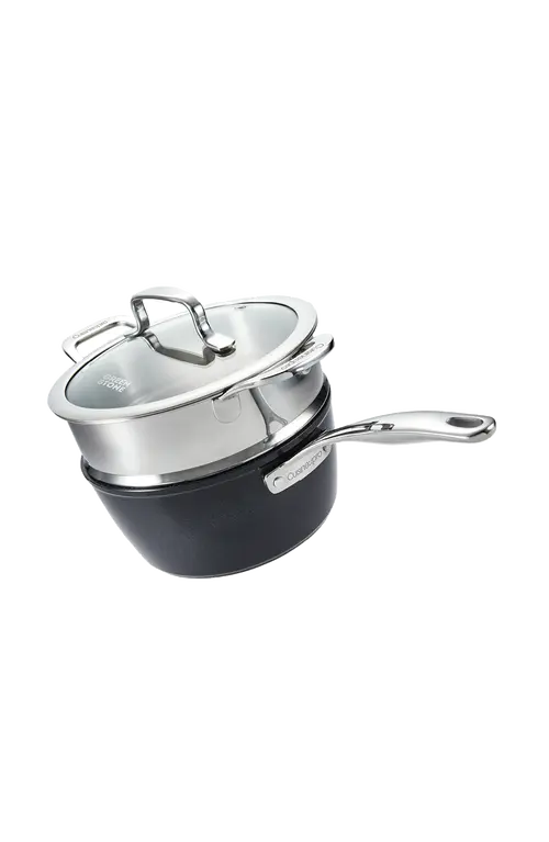 CUISINE::PRO® Green Stone™ 2.4 Qt. Saucepan With Lid - Black