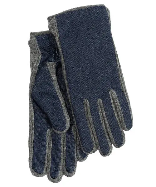 Echo Denim Combo Gloves - Navy/denim