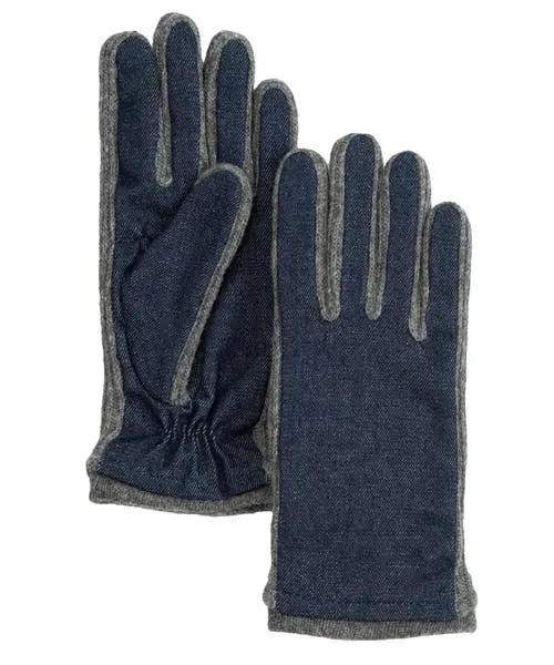 Echo Denim Combo Gloves - Navy/denim