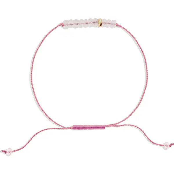 C. GRASSI The Energy Project Love Bracelet With Rose Quartz And 14k Gold Bead - Pink