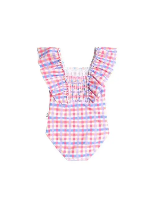 HUXBABY Shirred Frill One-piece Swimsuit - Multi